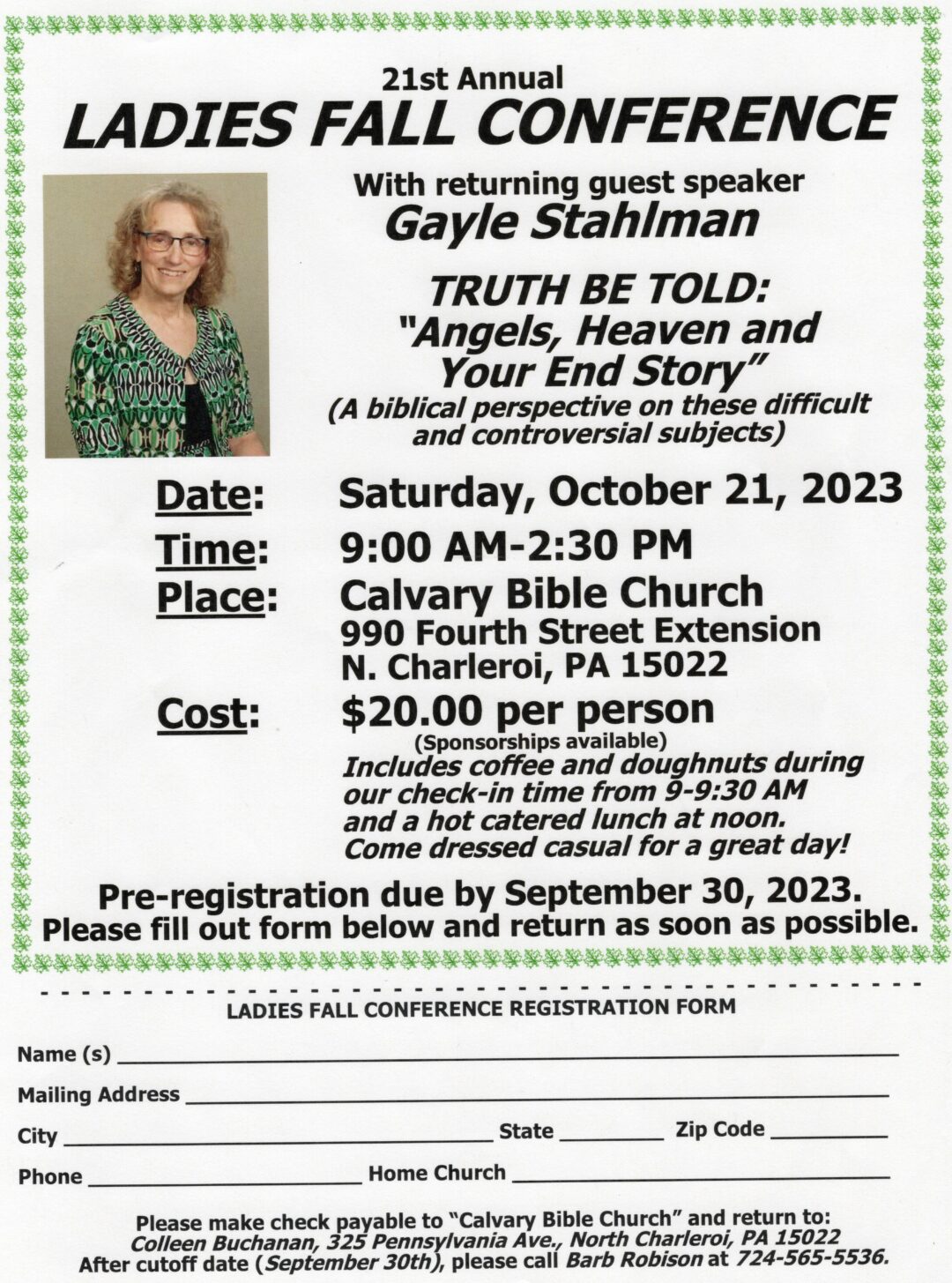 Ladies Fall Conference | Calvary Bible Church