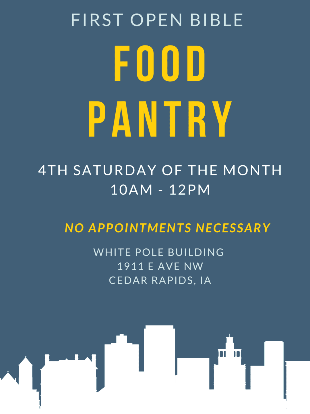 Food Panty is Open | First Open Bible